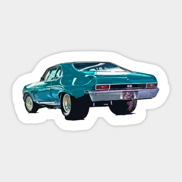 Badass Chevy Muscle Car Sticker Teepublic
